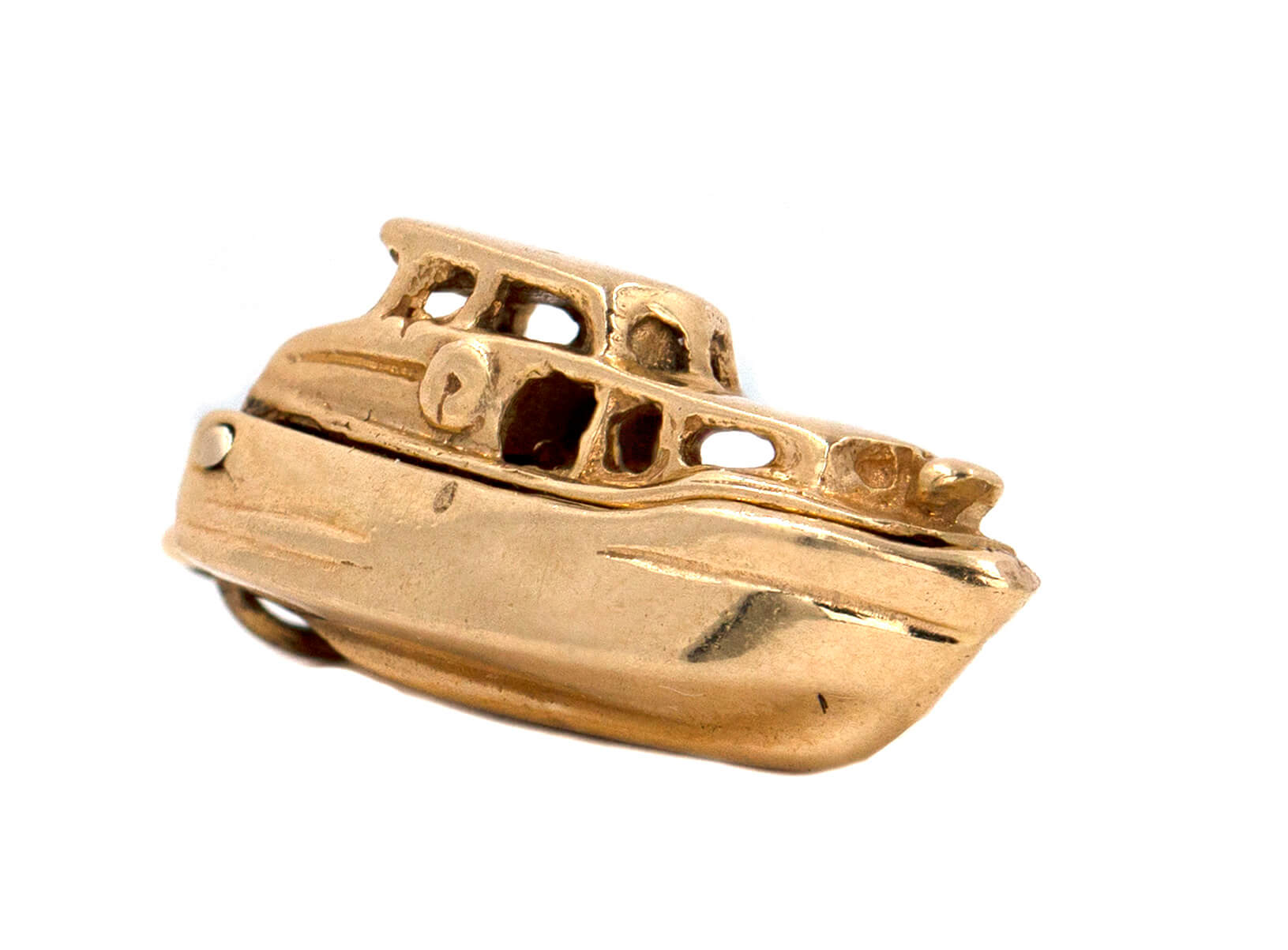 14 Karat Yellow Gold Boat Charm - Lippa's Jewelry