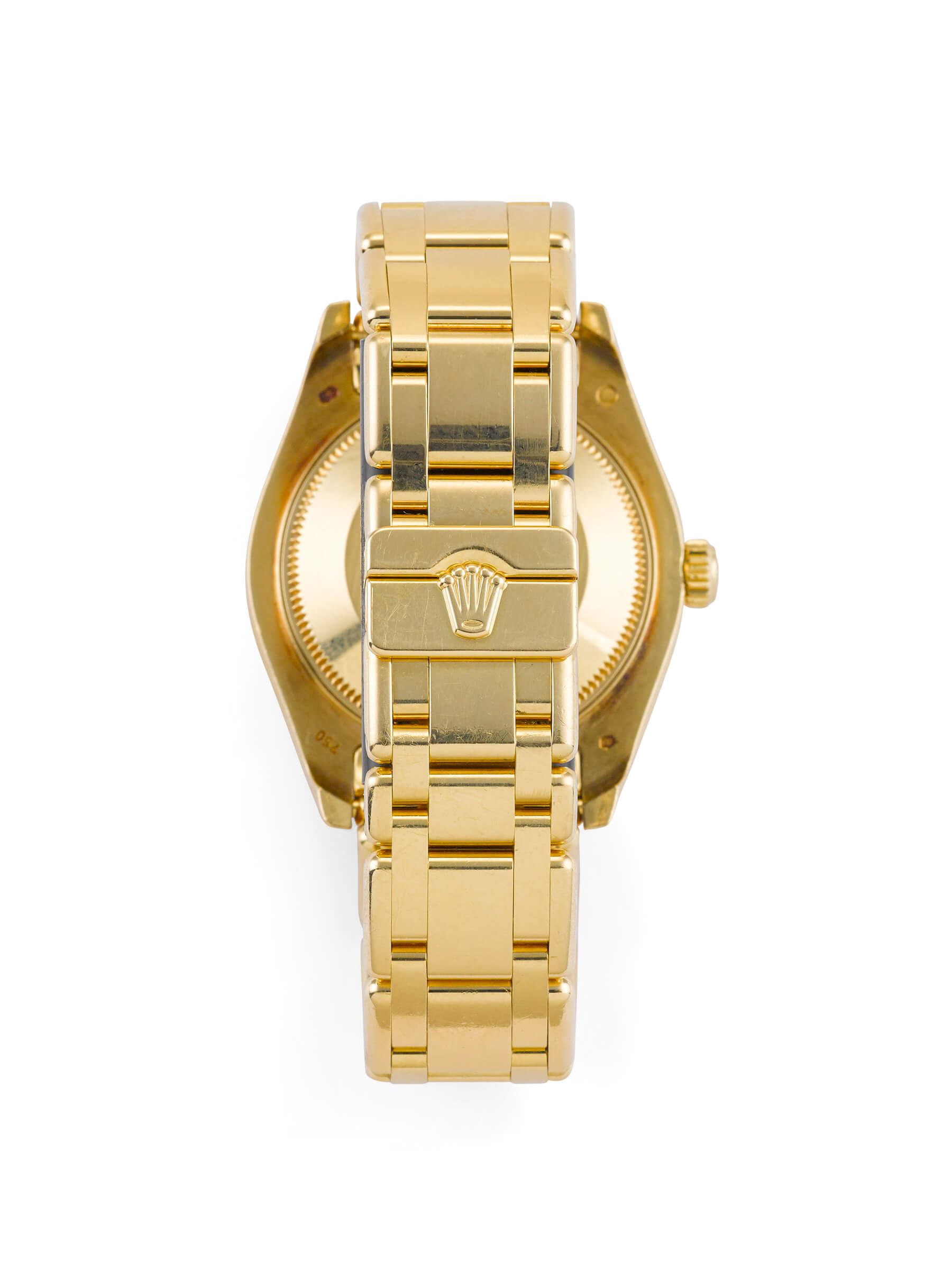 18 Karat Yellow Gold Ladies Rolex Pearlmaster with Diamond Bezel and ...